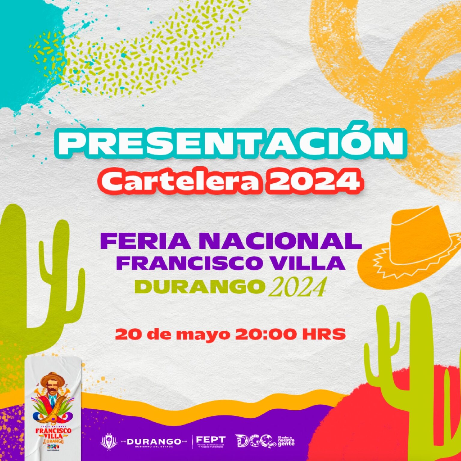 Presentación de la cartelera de la FENADU 2024 - Feria Durango 2026