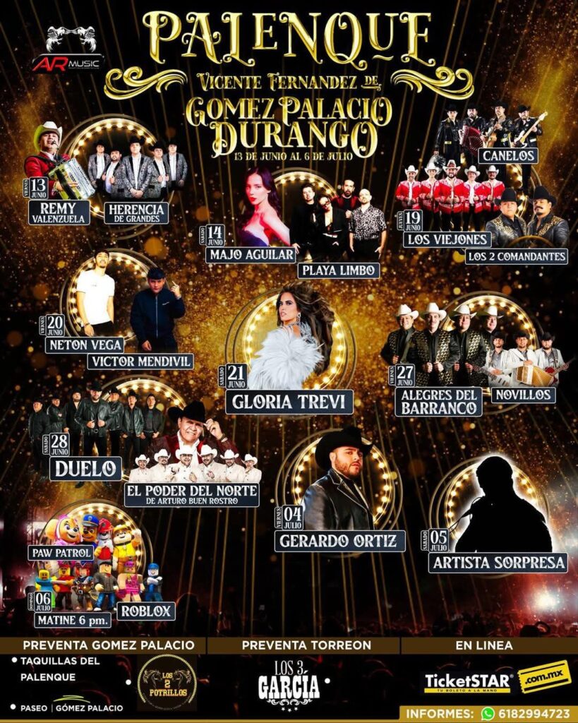 Palenque Feria Durango 2025: Artistas y boletos - Feria Durango 2025